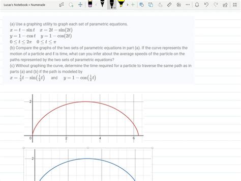 solved a use a graphing utility to graph each set of parametric