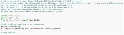 Solved Load The Boston Data From Sklearn Library Library Chegg
