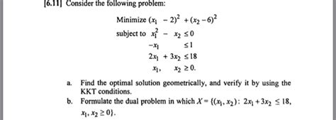 Solved Consider The Following Problem Minimize X Chegg