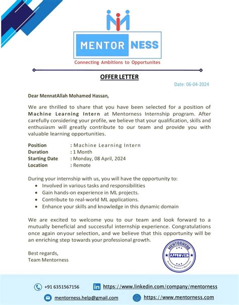 Menna Mohamed On Linkedin Machinelearning Ml Mentorness Internshipadventure