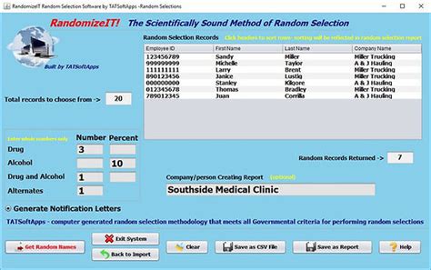 Stand Alone Random Selection Software Tatsoftapps