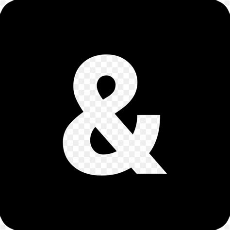 Ampersand Symbol White Ampersand On Black Background Png