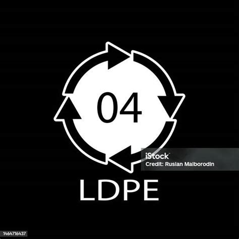 Ldpe 04 Recycling Code Symbol Plastic Recycling Vector Low Density