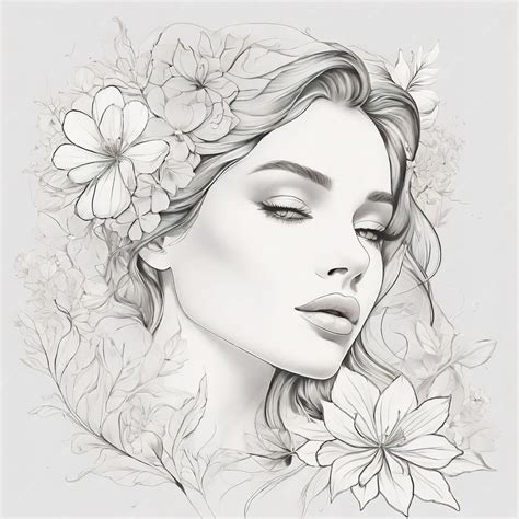 Premium Photo Abstract Female Face In One Line Minimalism Abstract