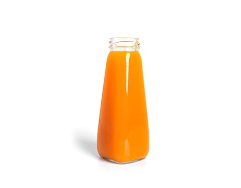 Suco De Laranja Em Garrafa Isolada Em Um Fundo Branco Foto De Alta Qualidade Foto Premium