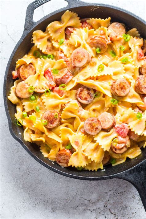 Bow Tie Kielbasa Pasta Recipe Kielbasa Pasta Kielbasa Recipes Bow