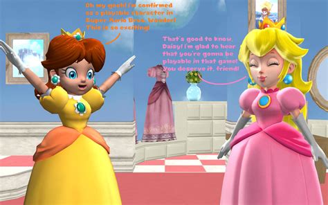 Mmd Daisys Reaction To Being Playable In Smbw By Kirbyhamtarogirl On