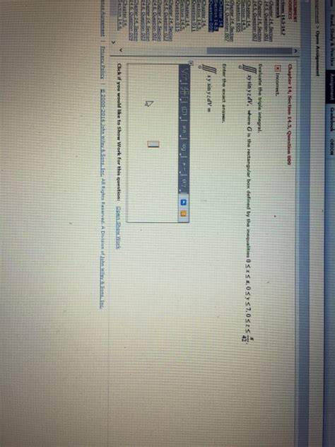 Solved Evaluate The Triple Integral