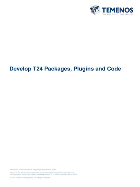 develop t24 packages plugins and code pdf web service databases