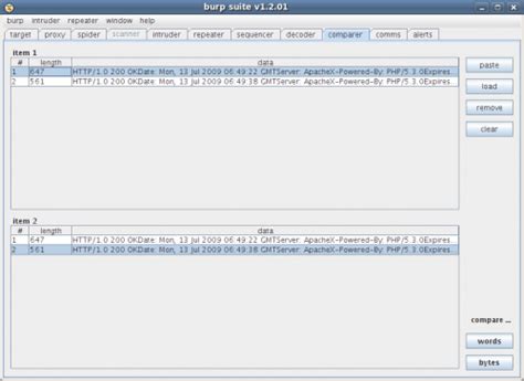 Burpsuite Comparer Aldeid