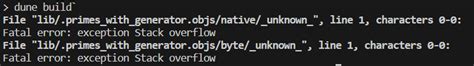 Compiler Errors Stack Overflow During Compilation On Large List