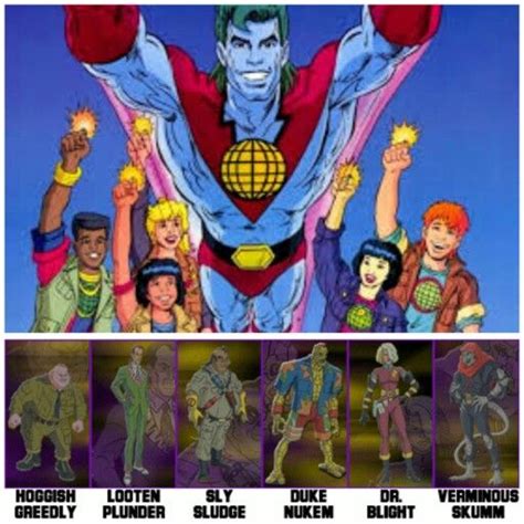 Captain Planet Planeteers Cartoon Network 90s Characters Kwame