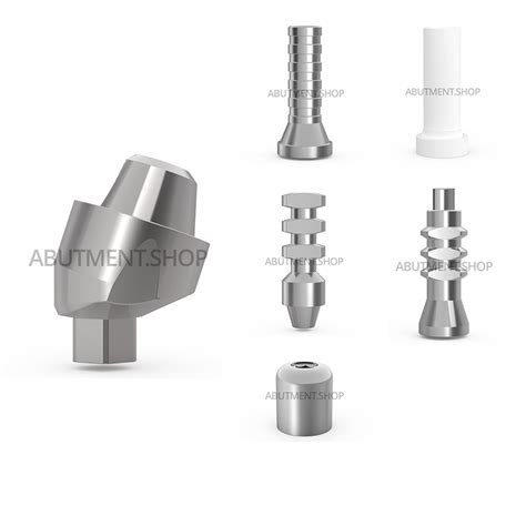 17° Angled Multi Unit Titanium Abutment Full Set For Dental Implant In