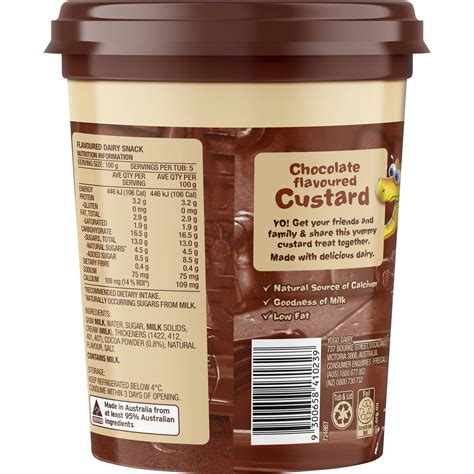 Yogo Chocolate Flavoured Custard 500g Woolworths