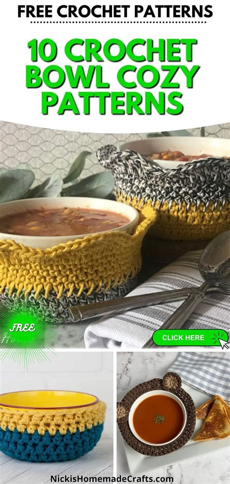 10 Cozy Free Crochet Soup Bowl Cozy Patterns