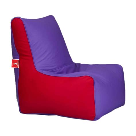 ComfyBean Bean Bag Chair Filled With Beans Bean Chair Size XL Color Lavender Red