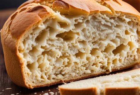Close Up Of Artisan Sourdough Bread With Crusty Exterior Stock Image