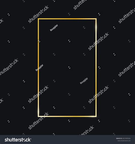Golden Vertical Rectangle Frame Isolated On Stock Vector Royalty Free 2027095526 Shutterstock