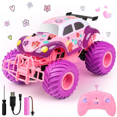 Flooyes Remote Control Car For Girls 24ghz All Terrain Girls Off Road