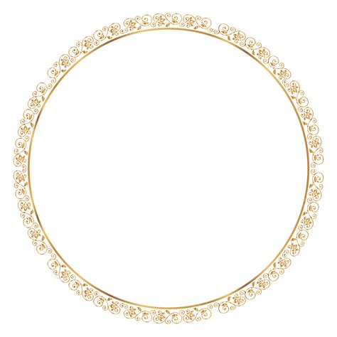 Vintage Floral Ornament Vector Hd Images Golden Circle Frame With