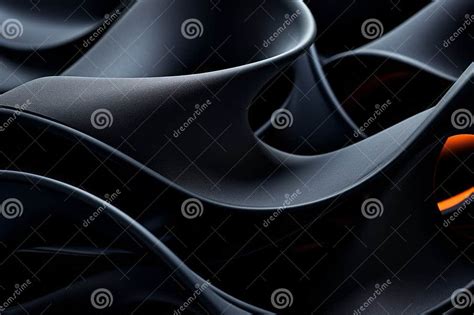 A Black And Orange Abstract Background With Curved Lines Stock Illustration Illustration Of