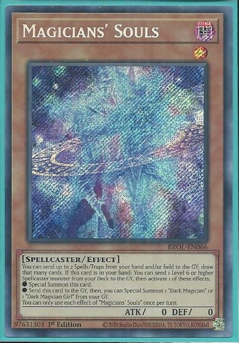 Brol En066 Magicians Souls Secret Rare Brothers Of Legend