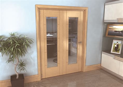 Iseo Oak Pattern 10 Clear 2 Door Roomfold Grande 2 0 X 686mm Doors