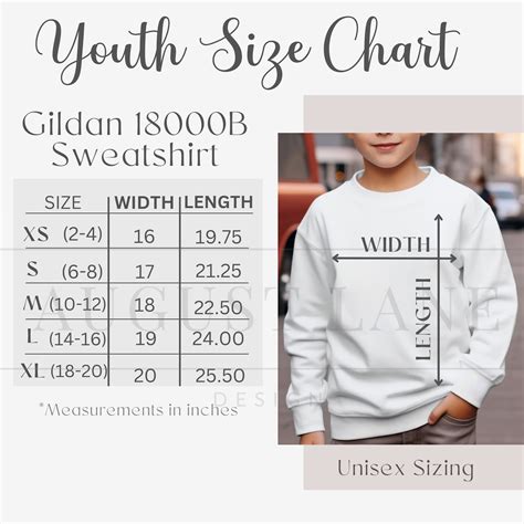 Gildan 18000b Size Chart Gildan Youth Sweatshirt Size Chart Gildan