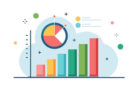 Premium Vector Bar Chart With Pie Chart Overlay Research Statistical