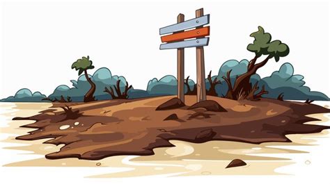 Flash Flood Zone Cartoon Illustration Premium Ai Generated Vector