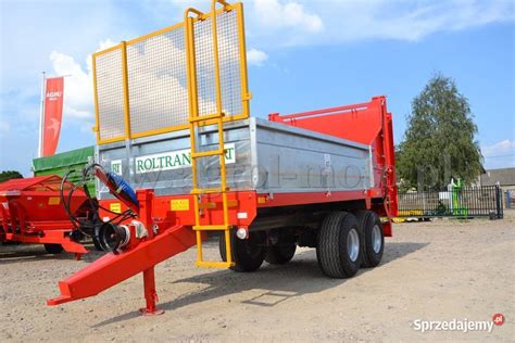 Rozrzutnik obornika 6t tandem wałki ślimakowe Roltrans Wróblewo