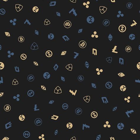 Premium Vector Cryptocurrency Financial Items Seamless Pattern Vector