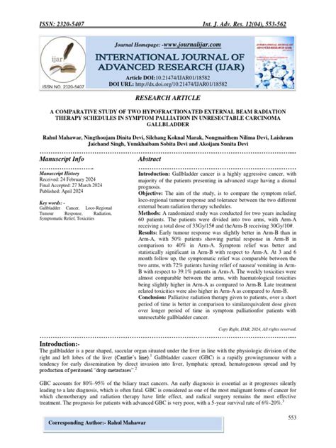 A Comparative Study Of Two Hypofractionated External Beam Radiation