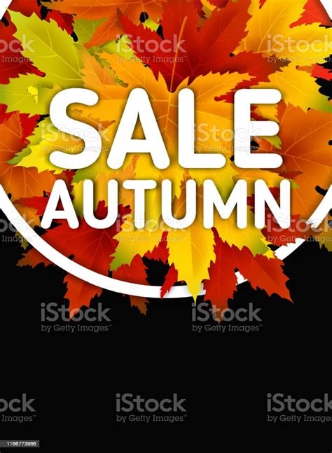 가을 판매 배경 템플릿 나뭇잎의 떨어지는 무리 쇼핑 판매 또는 쇼핑 할인 프로모션 엽서 및 초대 카드에 대한 계절 포스터 벡터 일러스트 바우처 배너 전단지 프로모션 포스터
