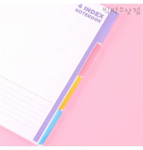 산리오 4인덱스노트 1p 캐릭터 공책 초등학생 메모 필기 하드커버 스프링노트 시나모롤 쿠로미 마이멜로디 티몬