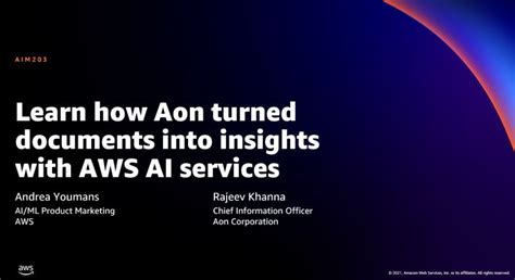 Andrea Morton Youmans On Linkedin Ai Documentprocessing Reinvent2021