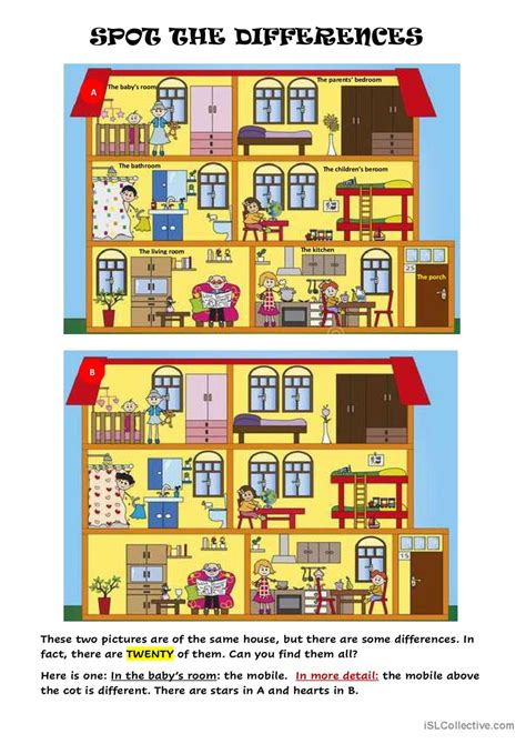 Spot The Differences General Vocabul English Esl Worksheets Pdf And Doc