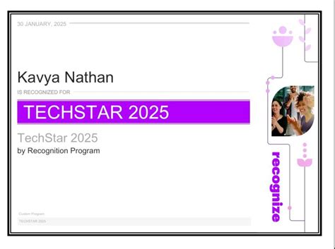 🌟 Honored To Be Recognized As A Techstar 2025🌟 Kavya Nathan
