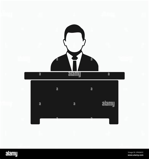 Manager Icon Flat Style Vector Eps Stock Vector Image And Art Alamy