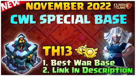 Unbeatable Th13 War Base With Link 2022 New Th13 Cwl Base Th13 Base