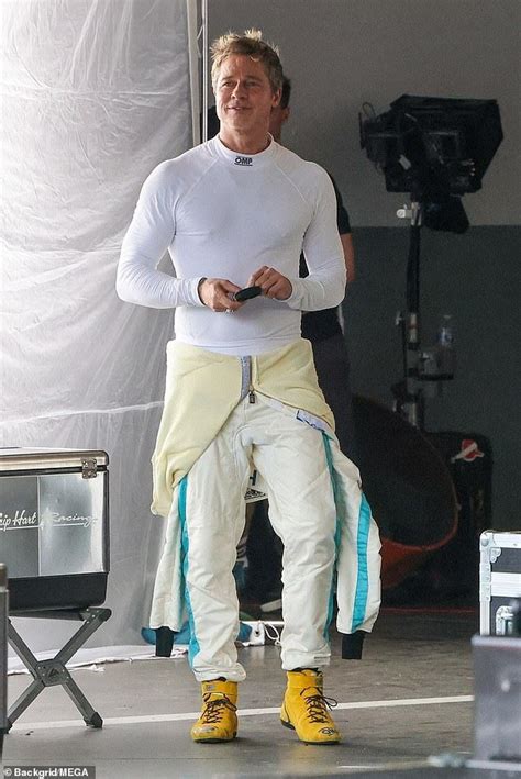 Brad Pitt 60 Shows Off His Stunning Buff Physique Filming F1 Movie