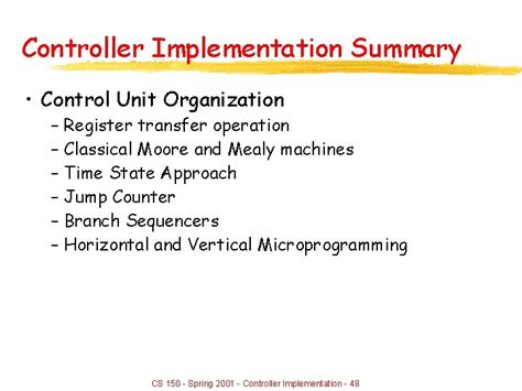 overview alternative controller fsm implementation approaches based on