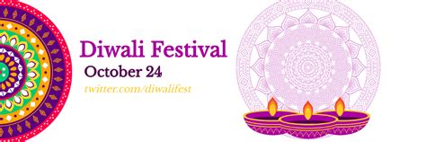 Free Diwali Twitter Banner Template To Edit Online
