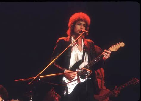 Bob Dylan Playing His Fender Stratocaster Electric Guitar On Decemb Old