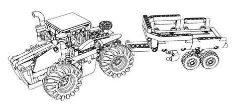 Lego Technic Tractor With Trailer John Deere 9620r 4wd 42136 🚜🧩