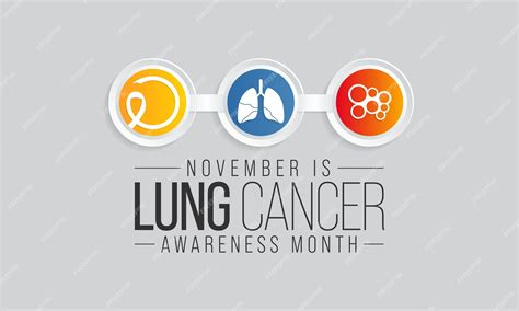Premium Vector Lung Cancer Awareness Month Is Observed Every Year In