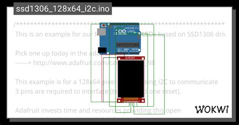 Ssd1306 128x64 I2c Ino Copy 3 Wokwi ESP32 STM32 Arduino Simulator