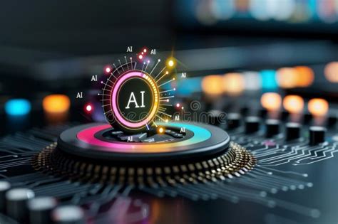Ai Microchip With Vibrant Circuits Futuristic Technology Advanced
