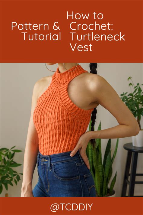 Crochet Pattern Classic Turtleneck Pattern Pdf Download Etsy Hoodie