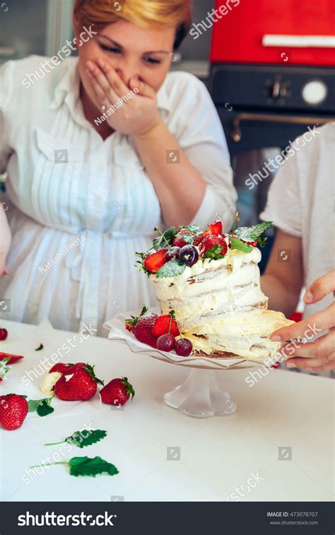 Naked Cake Falling Down Stock Photo Shutterstock